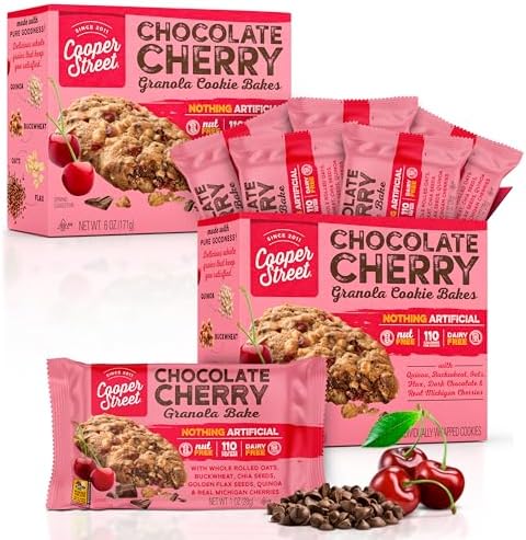Amazon.com: Cooper Street Cookies Chewy Granola Bakes, Chocolate Cherry ...