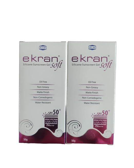 EKRAN SOFT SPF 50+ SILICON SUNSCREEN GEL (PACK OF 2*50GM)100GM : Amazon ...