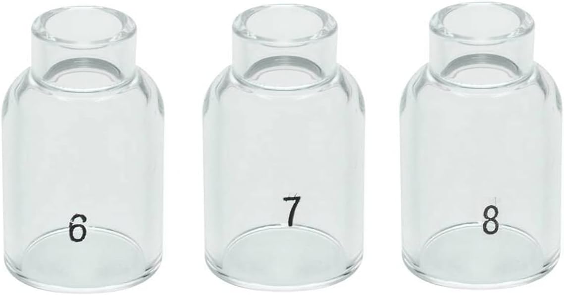 RIVERWELD TIG Glass Cups Clear Quartz Nozzle 53N60 6# 3/8" 9.5mm, 53N61 ...