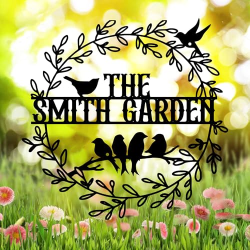 Amazon.com: Extrabily Personalized Bird Garden Sign, Customized Bird ...