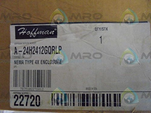 Hoffman A24H2412GQRLP Wall-Mount NEMA 4X Enclosure, Fiberglass, 24.19 ...