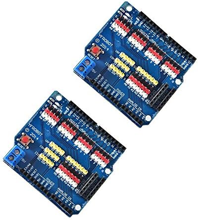 Amazon.com: Comimark 2Pcs V5 Sensor Shield Expansion Board Shield for Arduino UNO R3 V5.0 ...