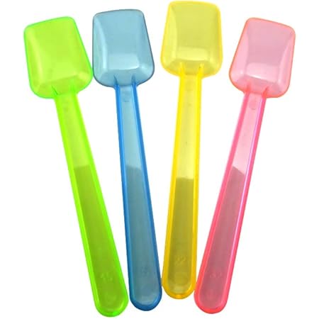 Amazon.com: Honbay 100PCS Assorted Color 3.74 Inch Mini Plastic Shovel Spoons Perfect For ...