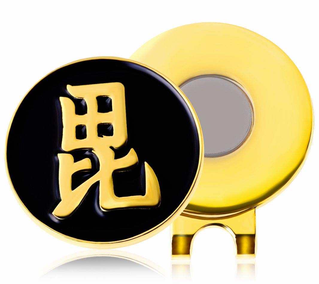 Amazon | Don Flyee ゴルフ マーカー マグネット 刀八毘沙門天 上杉謙信 旗印 家紋 合金製 ハット クリップ E0023 | Don Flyee | ゴルフマーカー