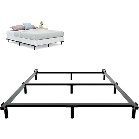 Amazon.com: Amazon Basics Metal Bed Frame, 9-Leg Base for Box Spring ...