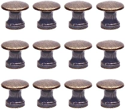 Antrader Mini Box Cabinet Knob Metal Round Head Pull Handle Knobs for ...