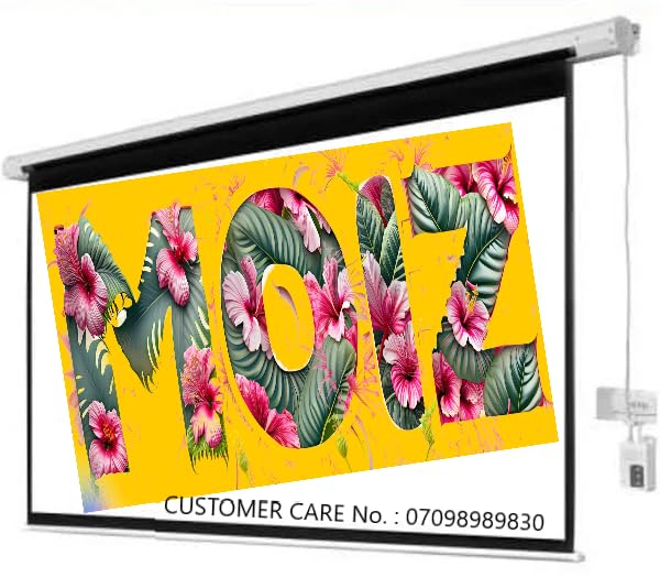 MOIZ Upgraded Imported Motorised Projector Screen, 10 Feet x 8 Feet ...