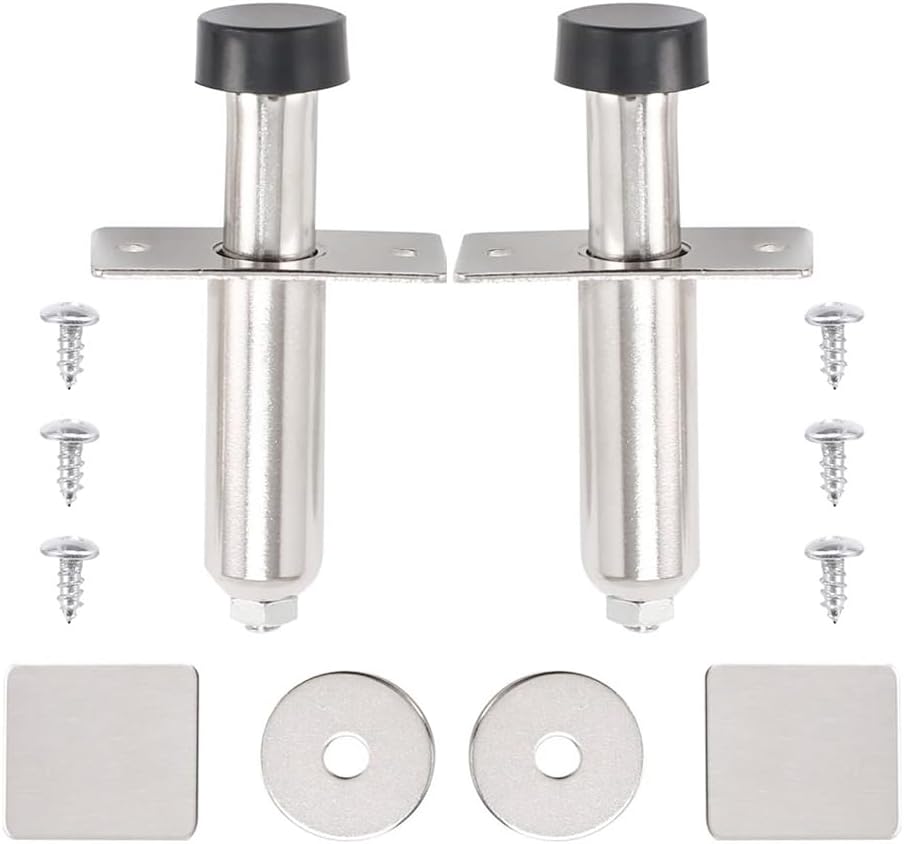 Kucehiup Door Poppers Trunk Popper Stainless Chrome Street Rod 2 PCS