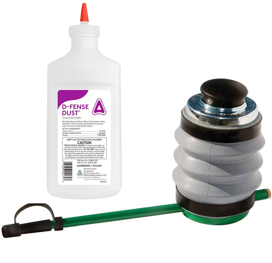 Amazon.com : 10417 D-Fense Dust 1lbs Bundle Insecticide/Duster, Green ...