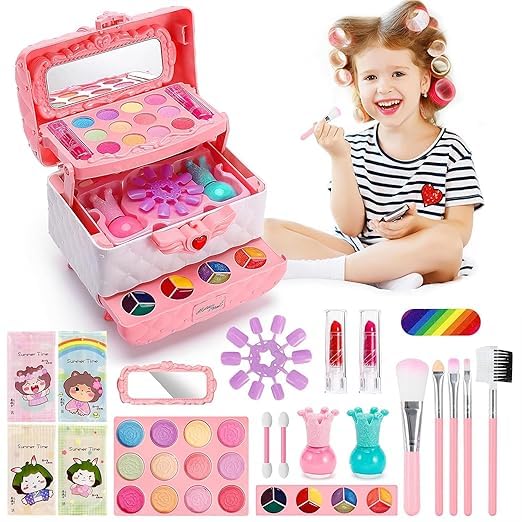 Buy AMEEHA Kids Makeup Kit for Girls – Real Washable & Non-Toxic ...
