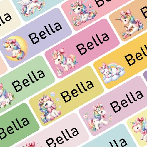 Amazon.com: Personalized Name Labels Stickers for Kids (100 Labels ...