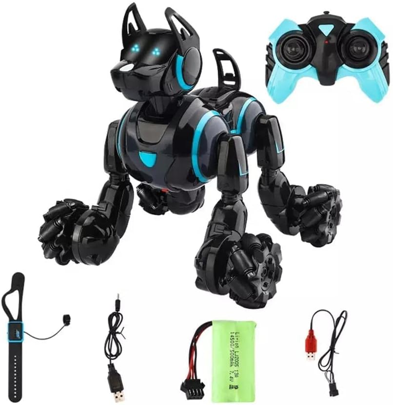 Buy kanish Stunt Robot Dog Sensorm Stunt Dog Toy 2.4G Intelligent RC ...