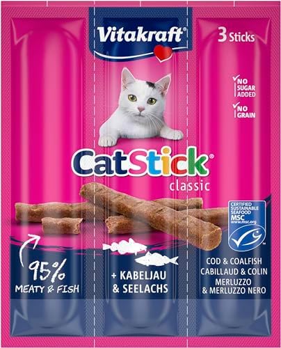 Vitakraft Cat Stick mit Colin und Kabeljau - Fischleckerli für Katzen ...