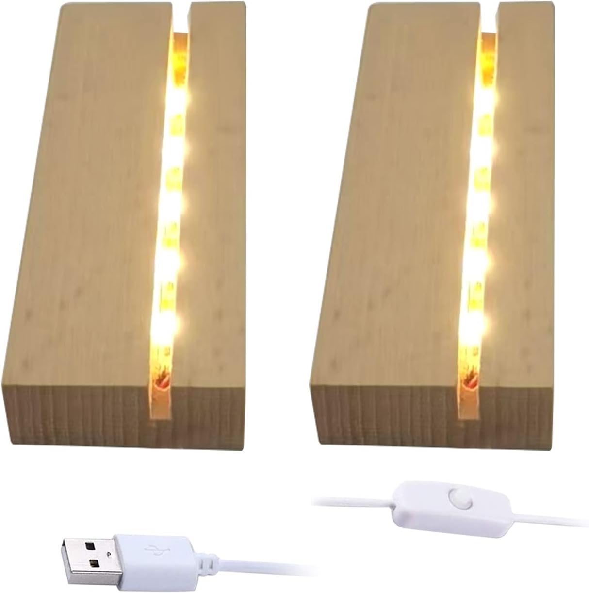 Amazon.com: 4.33 Inch Rectangle Display Pedestal, Wooden Light Display ...