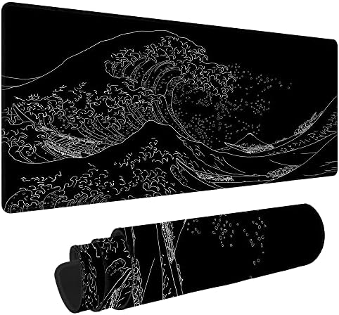 Amazon.com: BZU Japanese Sea Wave Extended Big Mouse Pad Large,XL ...