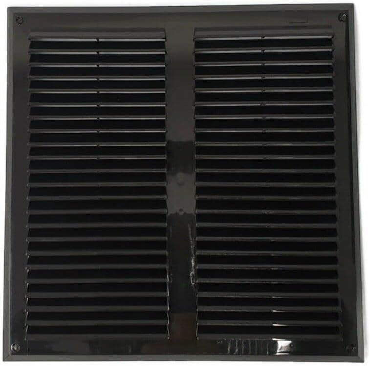 Prostko Black Air Vent Grille / 350mm x 350mm / with Fly Screen Duct ...