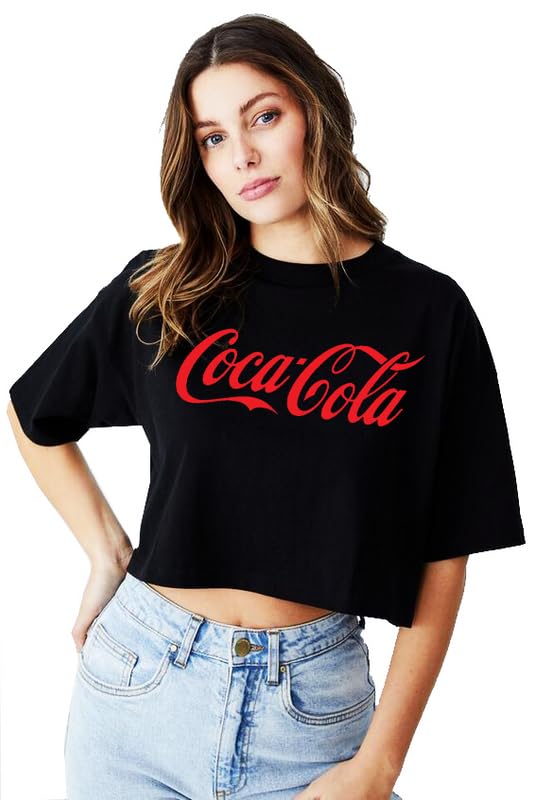 Buy STYLECAT Forever Coca Cola - Printed Cotton Round Neck Oversized ...