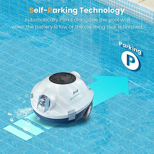 INSE Cordless Robotic Pool Cleaner Y10, Automatic Pool Vacuum, 90 Mins ...