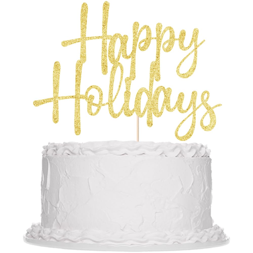 Amazon.com: Happy holidays Cake Topper- Happy New Year Cake Topper ...