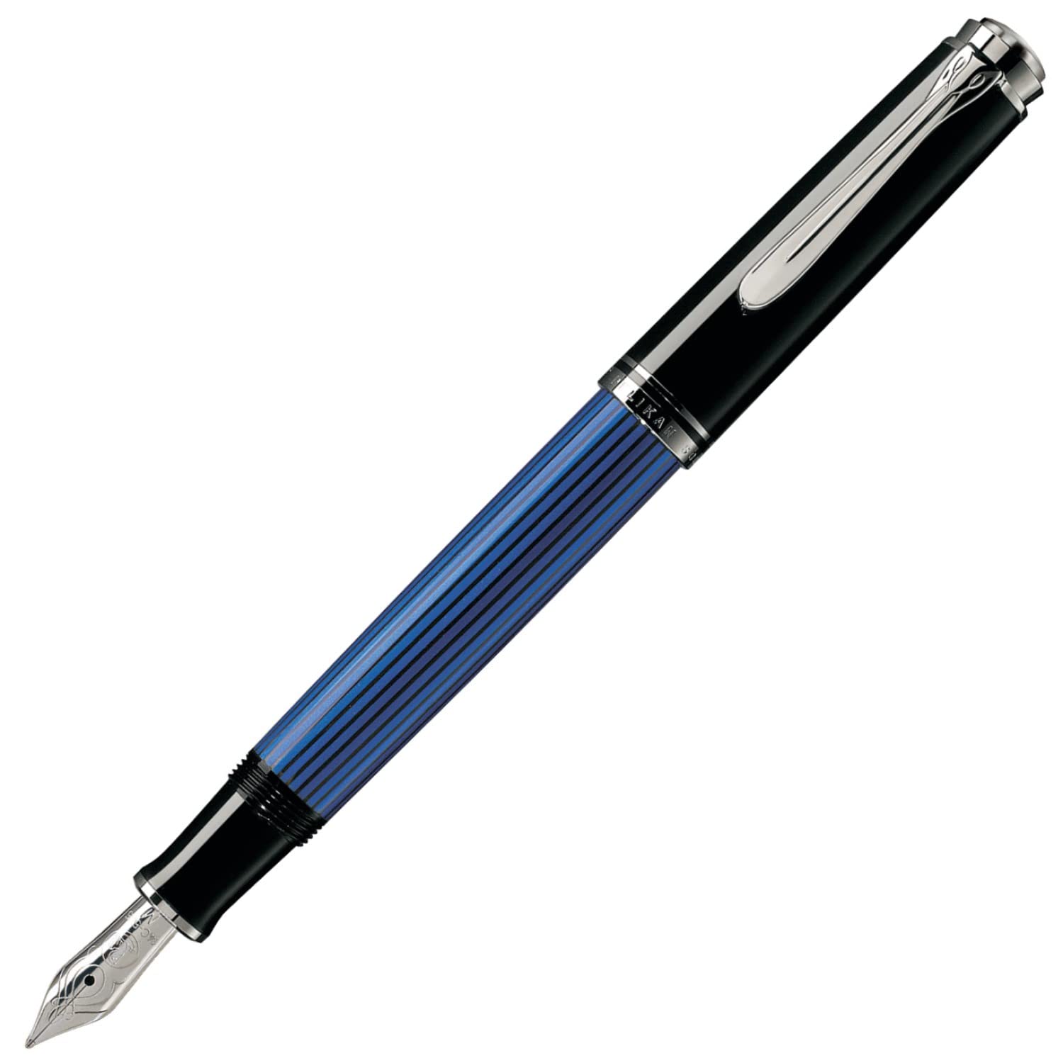 Pelican Fountain Pen F Small Blue Blue Streaks Suave Lane M405 Regular ...