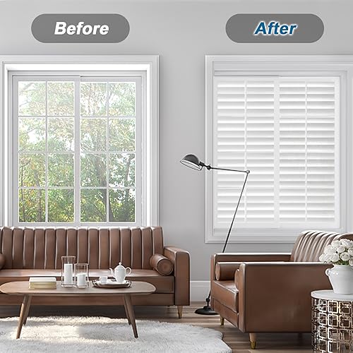 Frosted Window Film Privacy with White Stripe Patterns 60 X 200CM ...