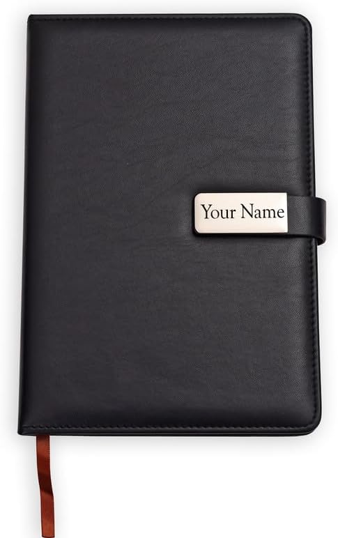 Stilou Customised Diary with Name (Black) | Personalised Gift Diary Set ...