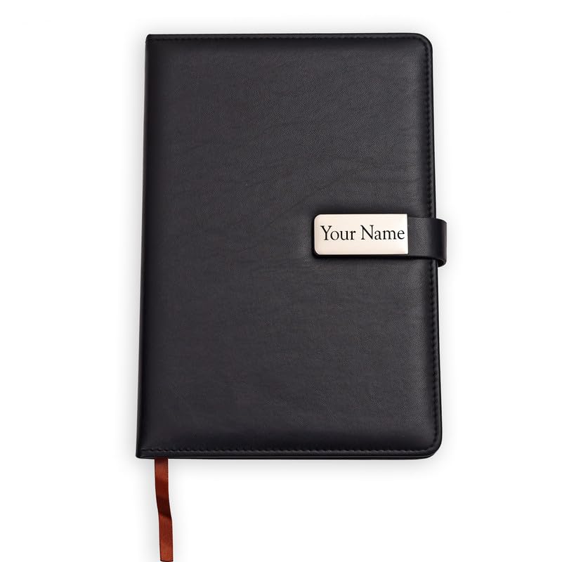 Stilou Customised Diary with Name (Black) | Personalised Gift Diary Set ...