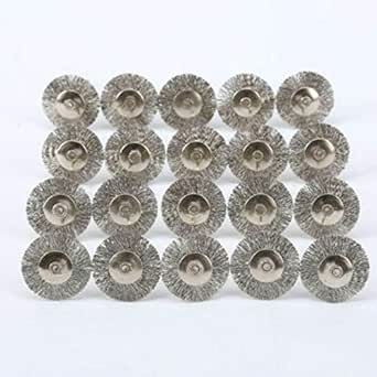 RANDWICK 20pcs T shaped Wire Wheel Brush grinder round rotary wheel ...