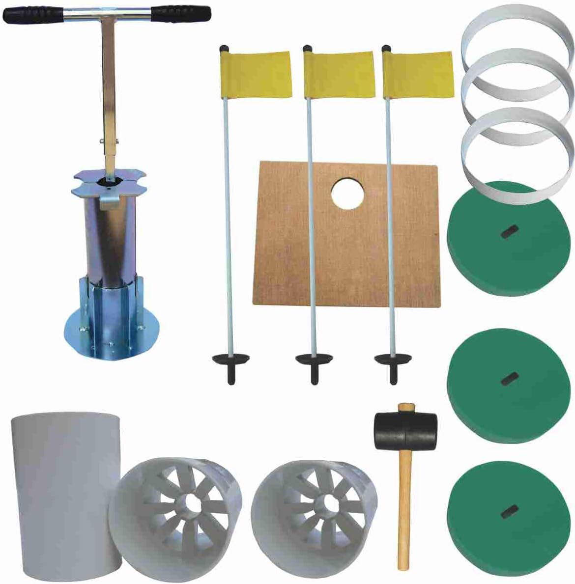 Ultimate Golf Hole-cutting Set with fibreglass putting green pins ...