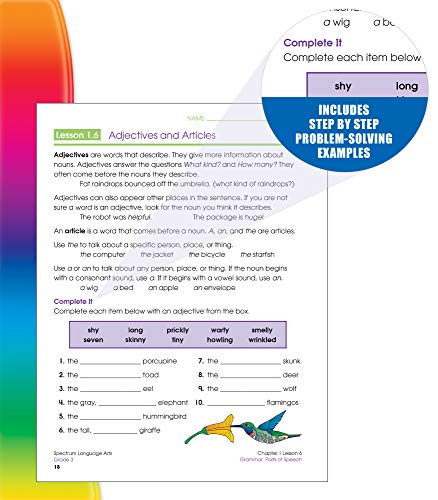 Spectrum Language Arts Grade 3, Grammar Workbook, Writing Practice ...