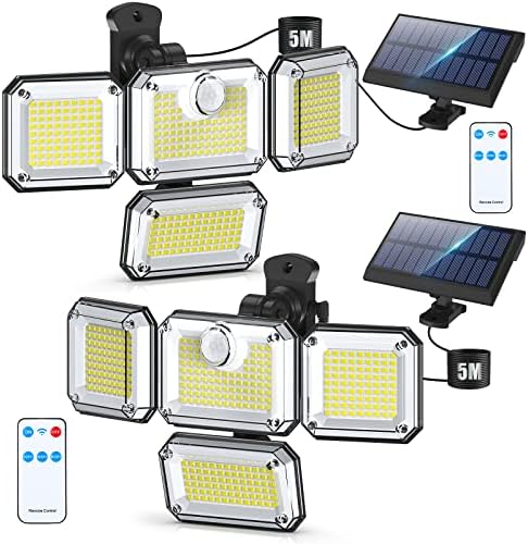 SIDSYS Solar Security Lights 180 LED 2400 mAh Motion Sensor Outdoor ...