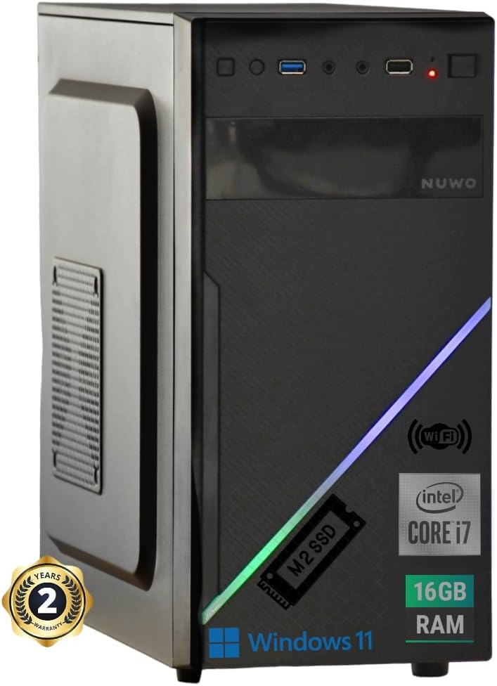 Pc Fisso i7 intel core Cpu fino a 3.90ghz, 16gb Ram, Ssd M.2 da 250gb ...