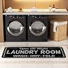 Amazon.com: GISPOG Farmhouse Laundry Room Rug Runner Non Skid Machine ...