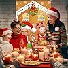 Amazon.com: QOUBAI Gingerbread Photo Booth Prop Banner Christmas Door ...