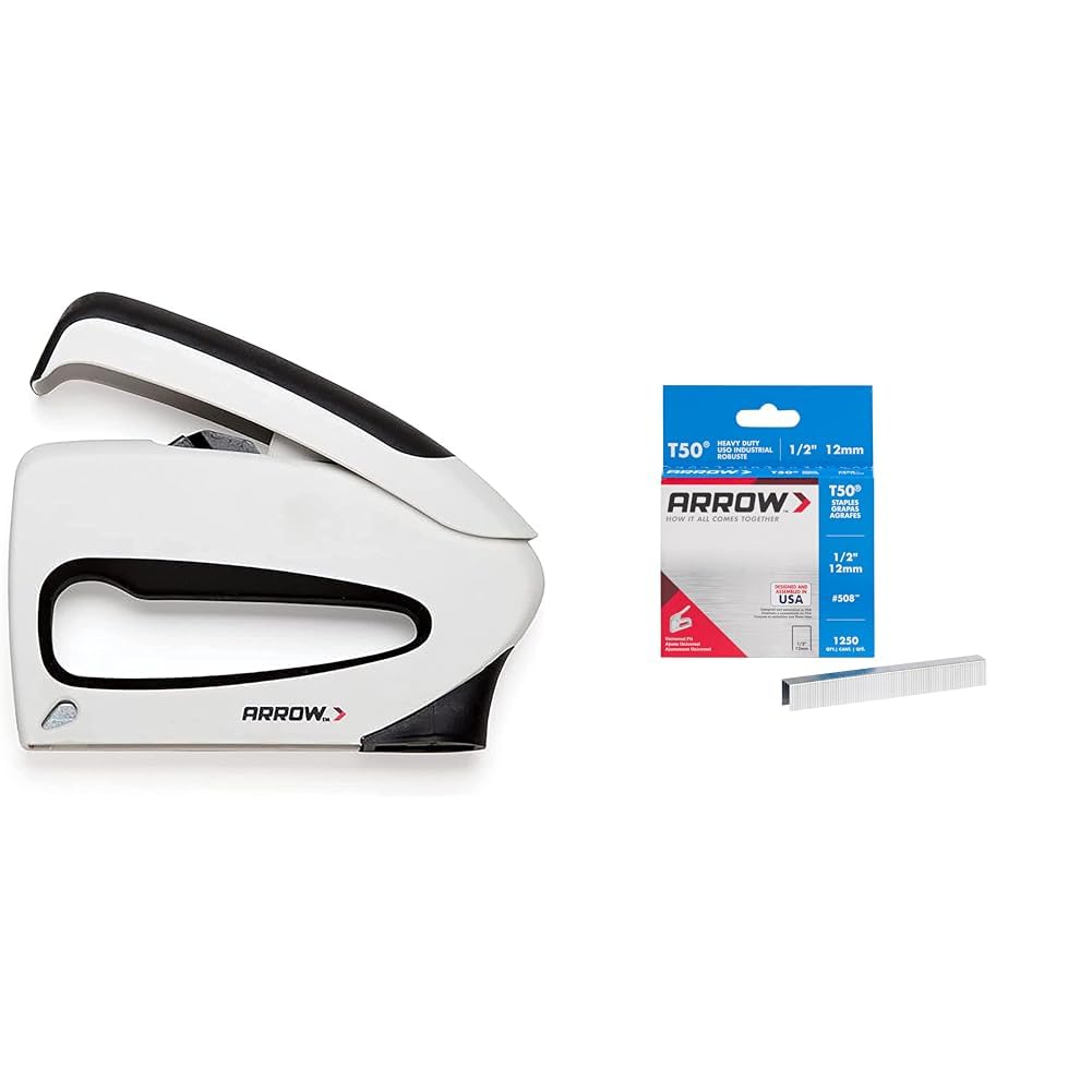 Amazon.com: Arrow TT21 TruTac Forward Action Staple Gun, Manual Push ...