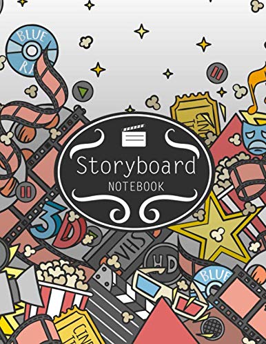 Storyboard Notebook: 3 x 3 Panels Per Page With Narration Lines ...