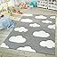 Amazon.com: Modern Kids Rug with Clouds in Pink Pastel for Nursery ...