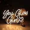 Britrio You Glow Girl Neon Sign Light for Girl Bedroom Lady Office ...