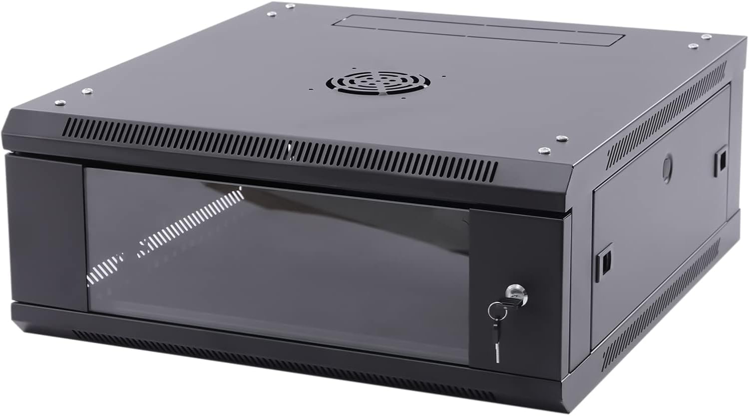 Outdoor at Home 4U Wall Mounted Data Cabinet Server Rack with Cable Management & Lock PDU Comms ...