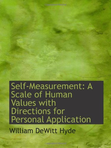 Self-Measurement: A Scale of Human Values with Directions for Personal ...