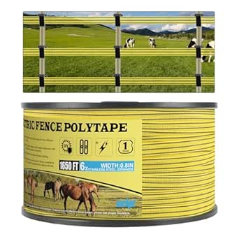 LIFENCE Electric Fence PolyTape Horse Fencing Tape 1650 Feet 500m, High ...