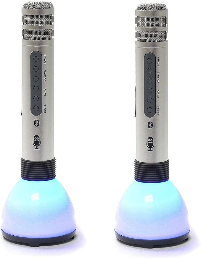 Amazon.com: Singing Machine Duets Party Mics SMM478, Set of 2 Portable ...