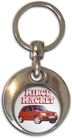 Amazon.com: Minge Magnet - Chrome Round Double Sided Key Ring ...