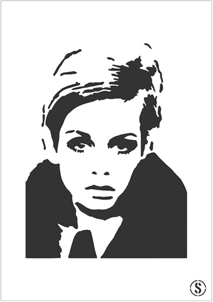 The Stencil Studio - Twiggy Stencil - Famous Faces - Reusable Stencil ...
