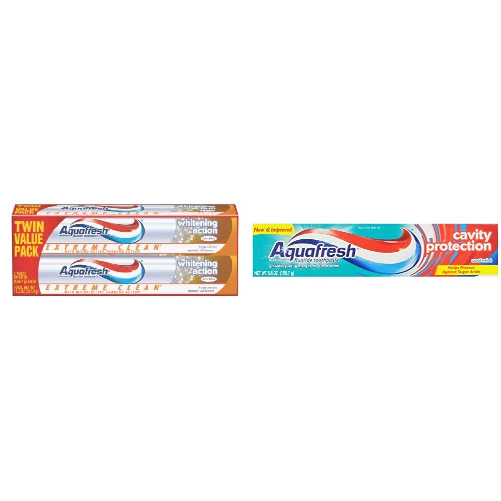 Amazon.com : Aquafresh Extreme Clean Whitening Action Twin Pack ...