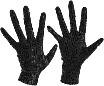 Amazon.com: Howriis Unisex Sparkling Sequin Gloves Shiny Dance Short ...