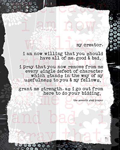Amazon.com: The Seventh Step Prayer ~ Inspirational Art Print of ...