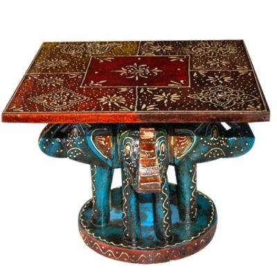 Wooden side table with beautiful Rajasthani work : Amazon.in: Home ...