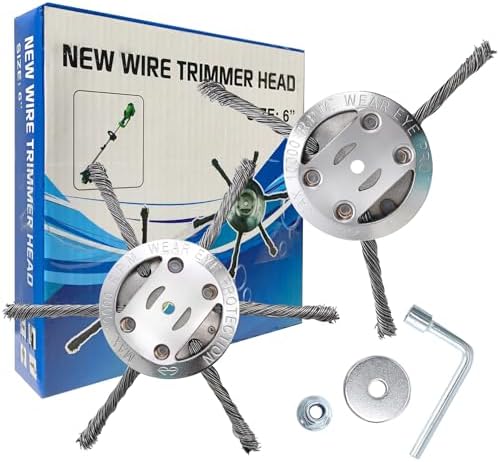 Amazon.com: 6 inch Steel Wire Brush Cutter Trimmer Head, Weed Wacker ...