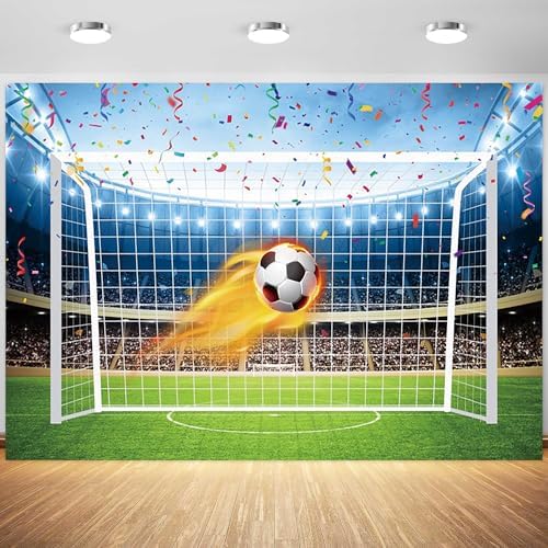 Amazon.com : 7x5ft Football Backdrop Soccer Pitch Stadium Light ...